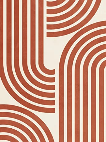 Orange Beige Minimalist Lines Modern Art Deco Area Rug for Living Room Bedroom Dining Room Washable Soft Wool Plush Throw Carpet No-Slip Indoor Office Kitchen Luandry Rug 6x9