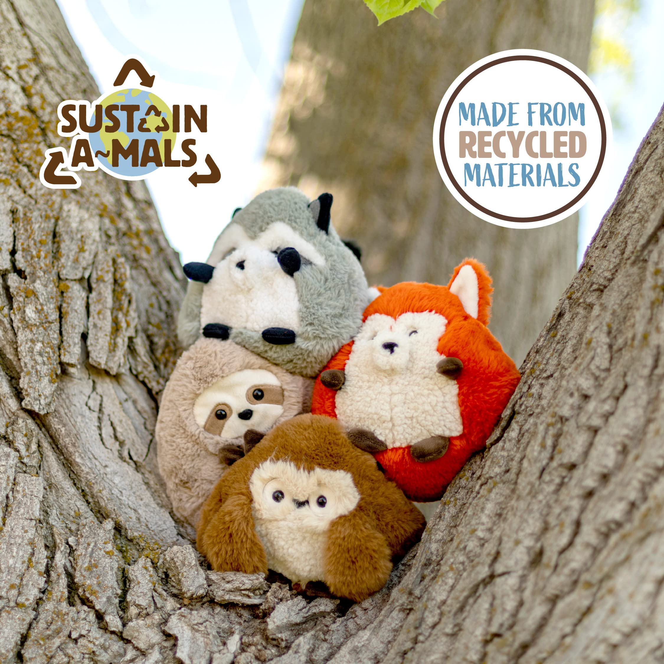 KIDS PREFERRED Sustain a-mals Kai The Black Bear Stuffed Animal Plush, Made with Recycled Materials