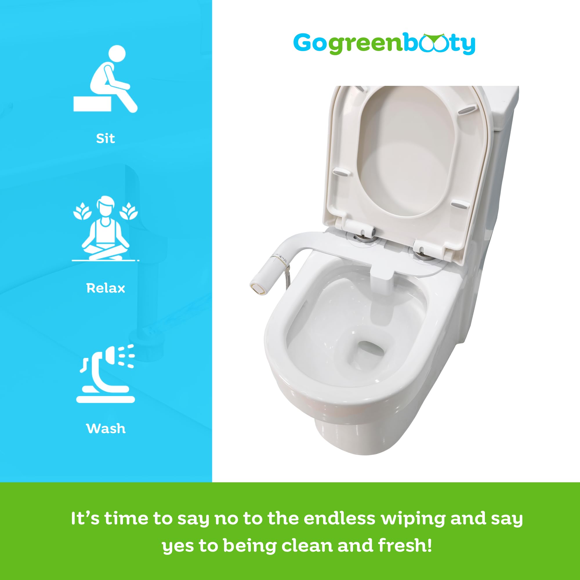 Slim Bidet. Say no to the endless wiping. Upgraded Includes all you need. Ships from a small USA business!