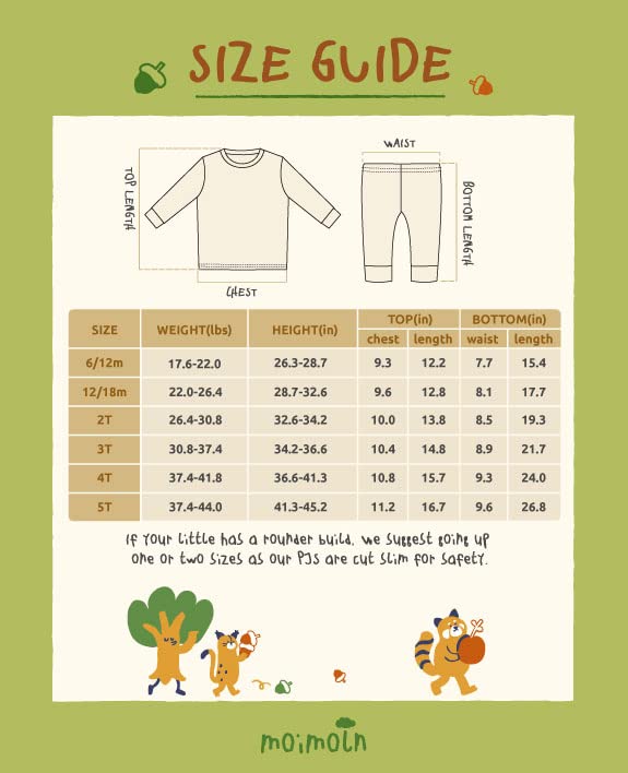 moimoln Girls Boys Unisex Cotton Modal Solid Long-Sleeve Snug fit Pjs Pajama Sleepwear Pink 3T