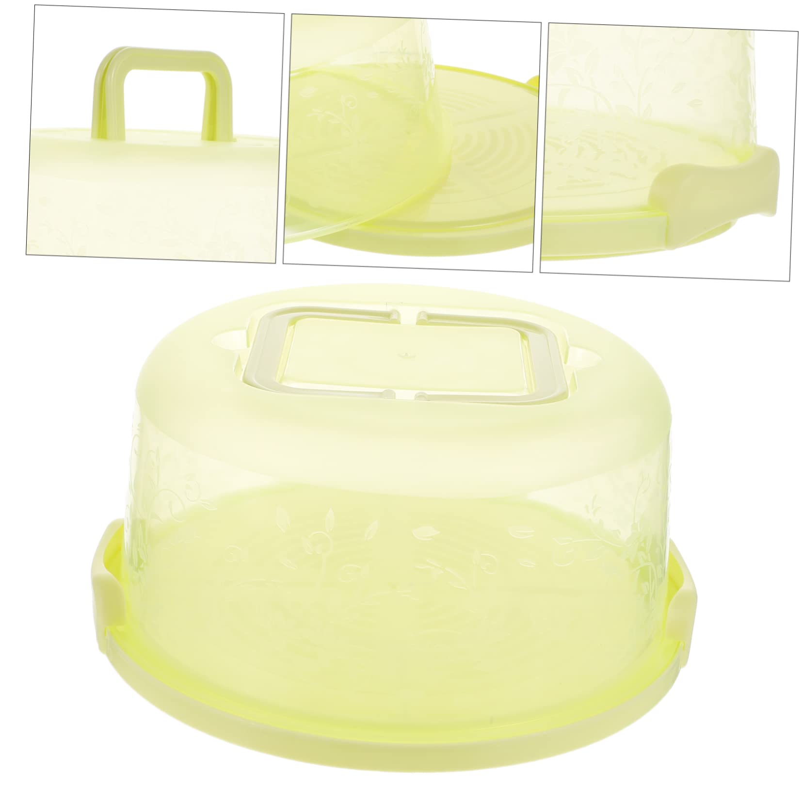 FELTECHELECTR 1pc Cake Box Cake Carrier Cupcake Holder Mini Cakes Decorative Serving Tray Cake Cover Cupcake Storage Containers Round Storage Container Desert Biscuit Freezer Container Box Pie
