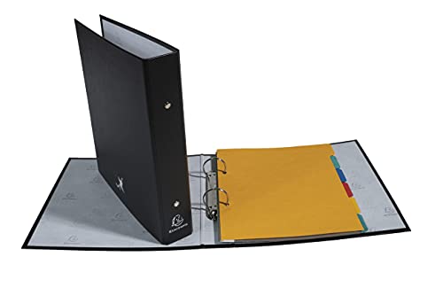Exacompta PP Covered Ring Binder, A5, 2 Rings, 40mm Spine - Black