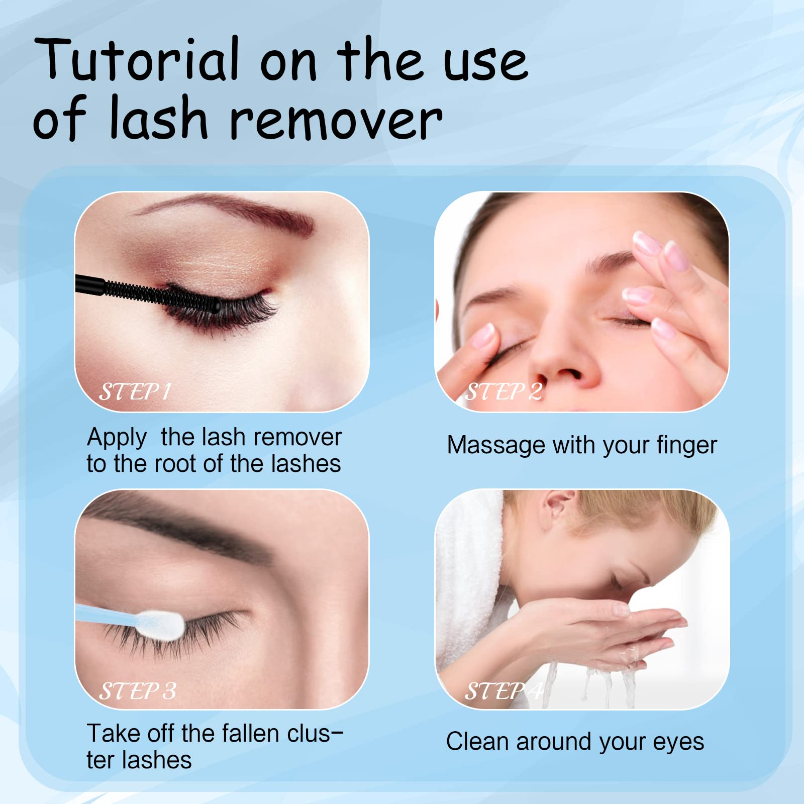 Lash Clusters 84 Pcs Cluster Lashes Eyelash Clusters Cirrus,D-8-16mix + Cluster Lash Glue and Eyelash Remover Kit for Lash Clusters 5ml Clear Lash Bond
