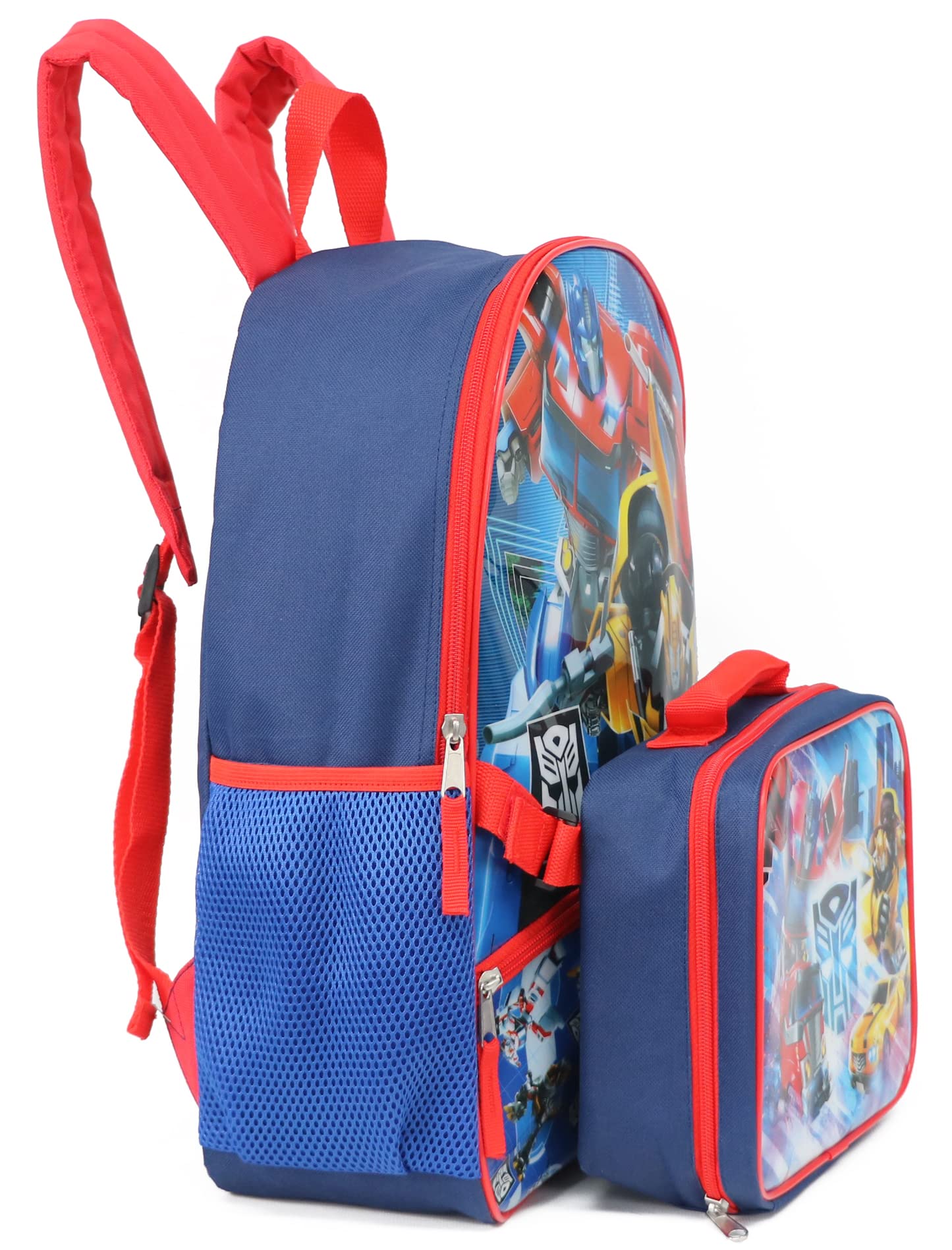 Transformers 16'' Full Size Backpack Lunchbox Set Bookbag School Set