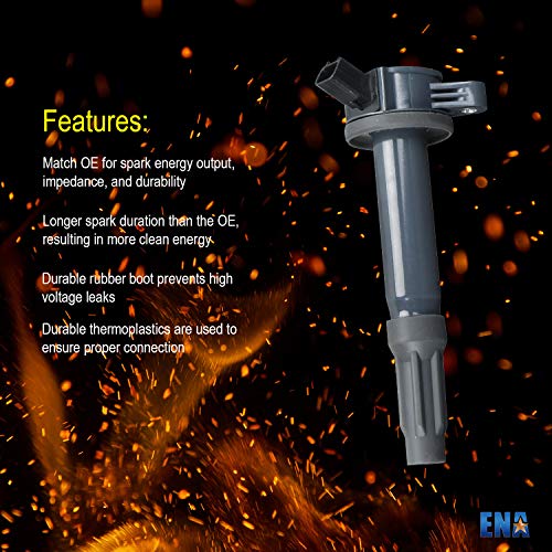 ENA Set of 6 Ignition Coil Pack Compatible with Mercury Ford 2008-2012 Escape, 2006-2012 Fusion, 2009-2011 Mariner 2006-2011 Milan, 2006 Lincoln Zephyr Replacement for DG514 C1594 UF486 3.0L V6