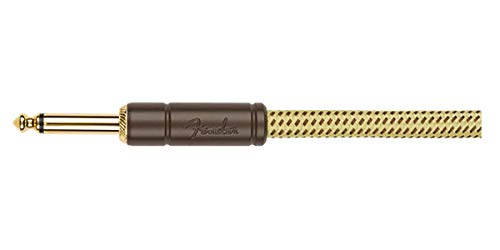 Fender 0990823050 Deluxe Series Coil Guitar Cable - Straight to Right Angle - 30 Foot Tweed