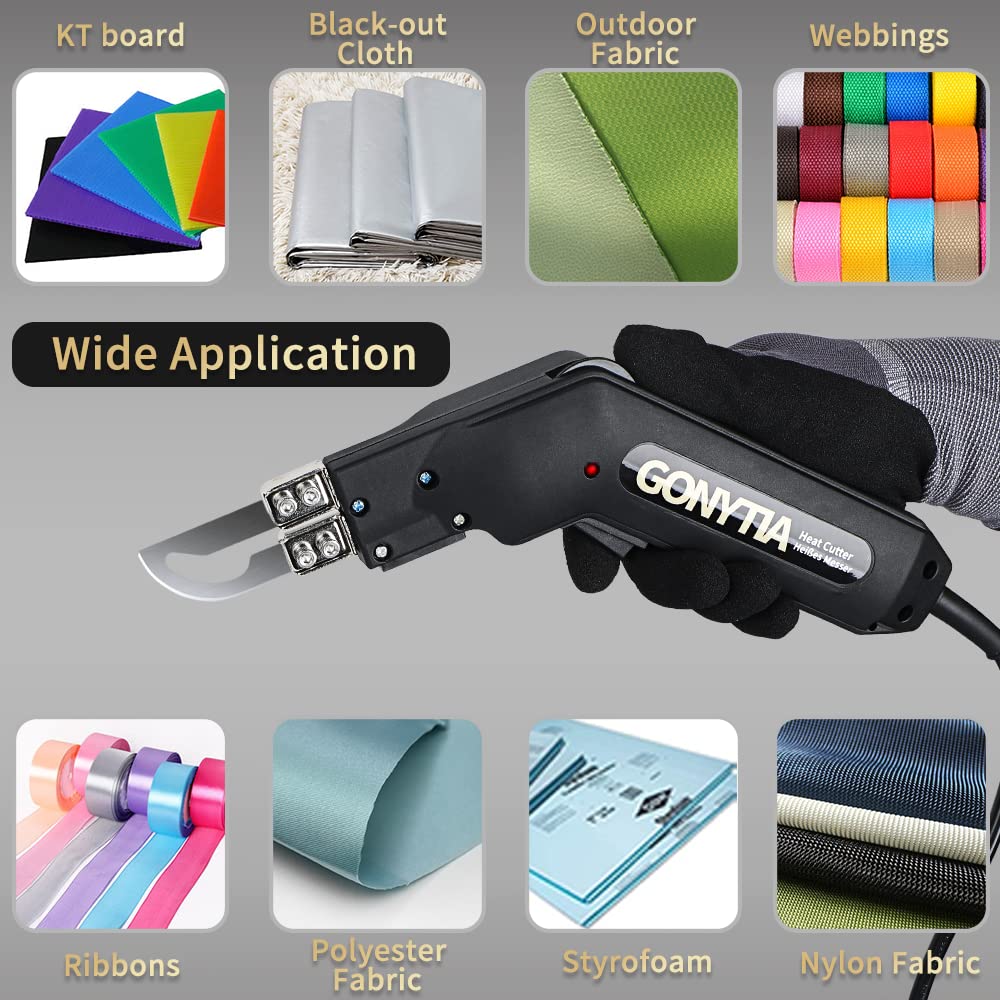 GONYTIA Hot Knife Rope Cutter Fabric Cutter Pro Electric Hot Knife Heat Sealer Cutting Tool kit (GT-2(fabric rope cutter))