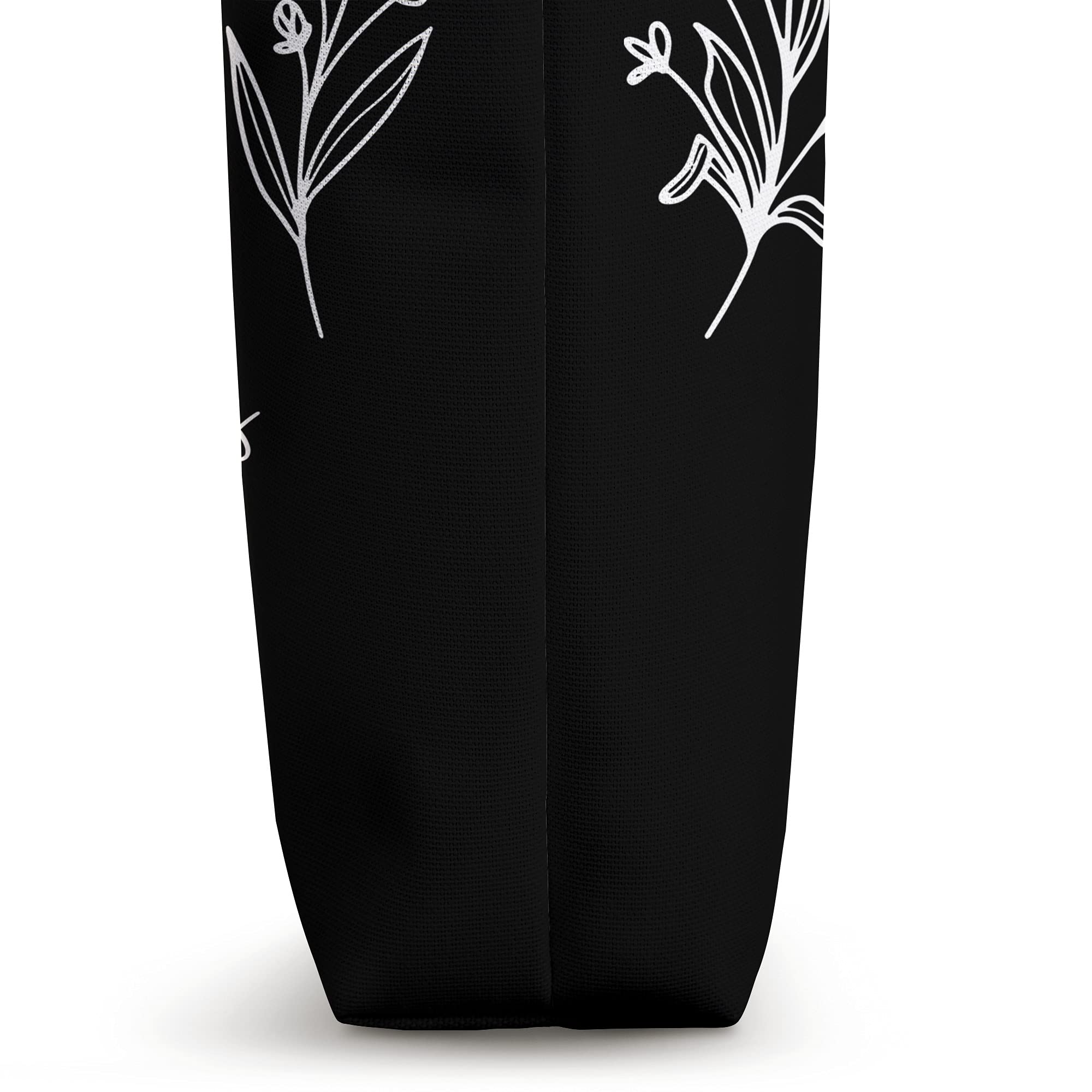 Grow Positive Thoughts Women Funny Flowers Floral Graphic Tote Bag