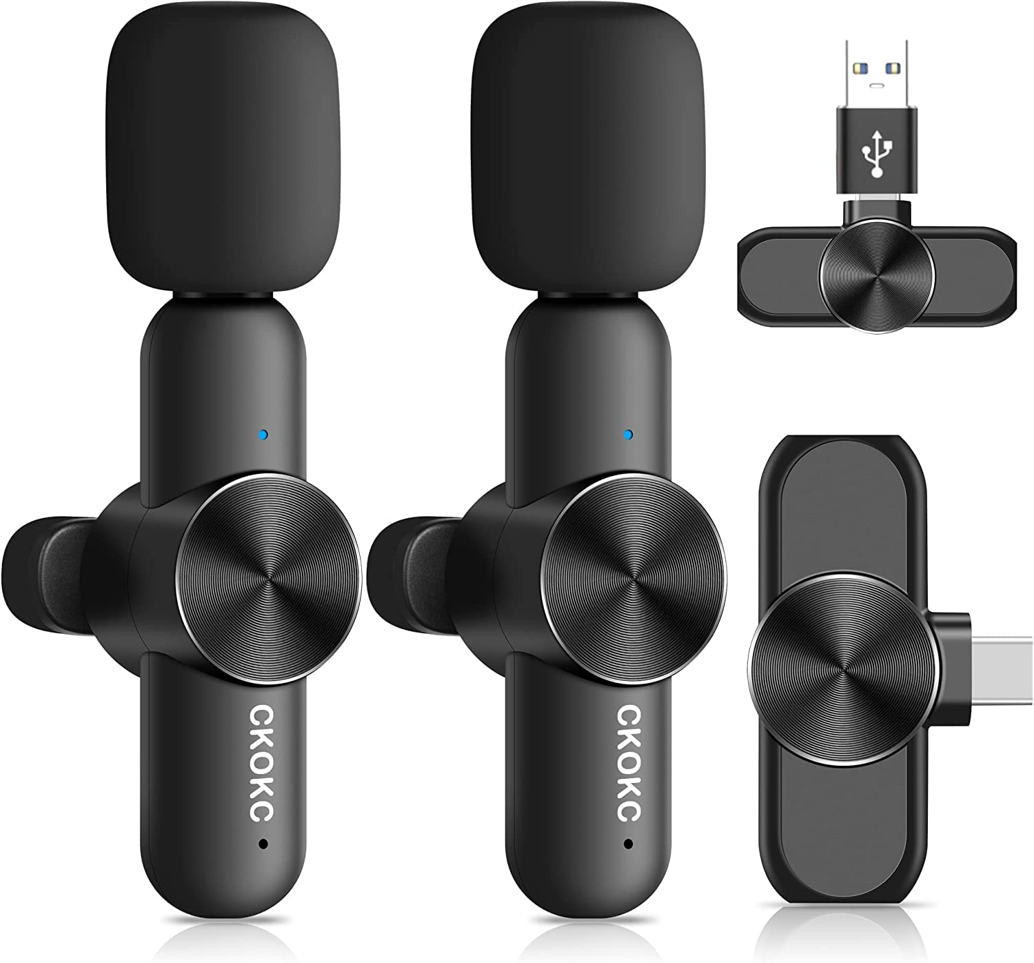 GRTPRTS Wireless Microphone for iPhone iPad, iPhone External Microphone for Video Recording, Wireless Lavalier Microphone for iPhone, Clip On Lapel Mic for TikTok Facebook Live1