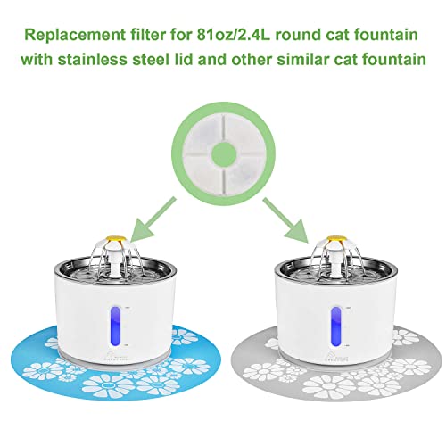 Wonder Creature Cat Water Fountain Filter Round, 16 Filters Pack, Compatible with Most Cat Fountain and Pet Water Fountain, Activated Carbon Filter