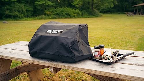 Portable Propane Gas Grill 2-Burner Tabletop Clearview Monument Grills with cover