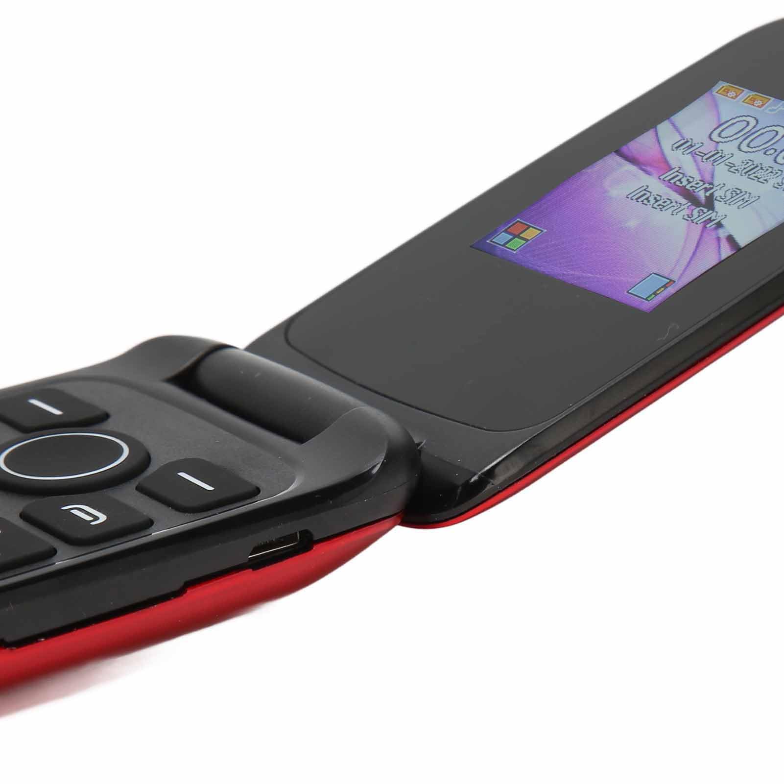 Flip Phone for Seniors 2G, GSM Cell Phone Unlocked, 1.77inch Color Display Screen, Dual SIM Card, 2.8 Inch Screen Big Mobile Phone Support Flashlight Camera MP3,1200mAh High
