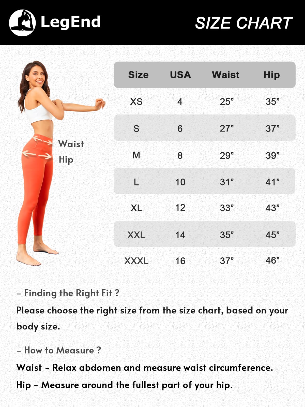 LegEnd Women's Buttery Soft Spandex Leggings High Waist Squat Proof 27" Yoga Pants with Pockets Black