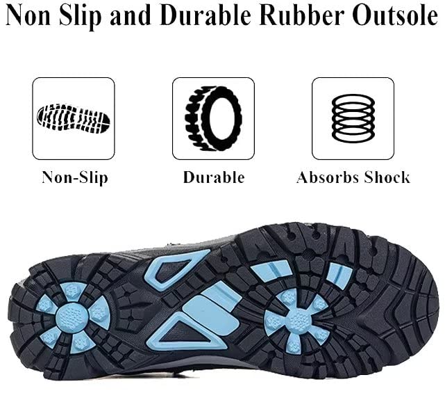 SHULOOK Women's Hiking Boots Waterproof Outdoor Trekking Camping Trail Hiking Boots Lightweight Hiking Boot