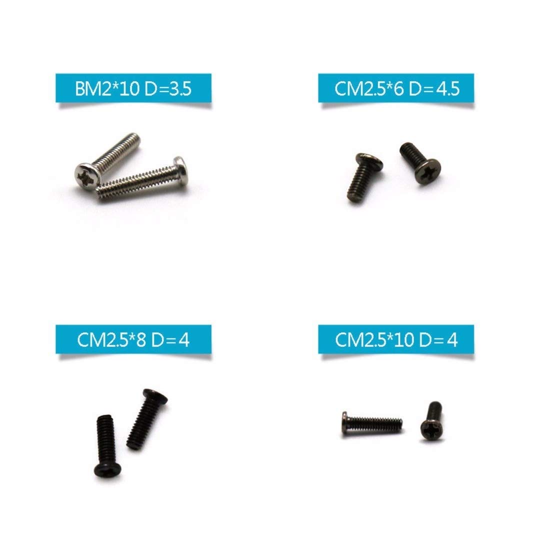 KHGWERO CZMY 320Pcs/Set Laptop Computer Notebook Screws Kit Assemble Fastening Flat Head Black Repair Case for IBM Dell Lenovo Samsung