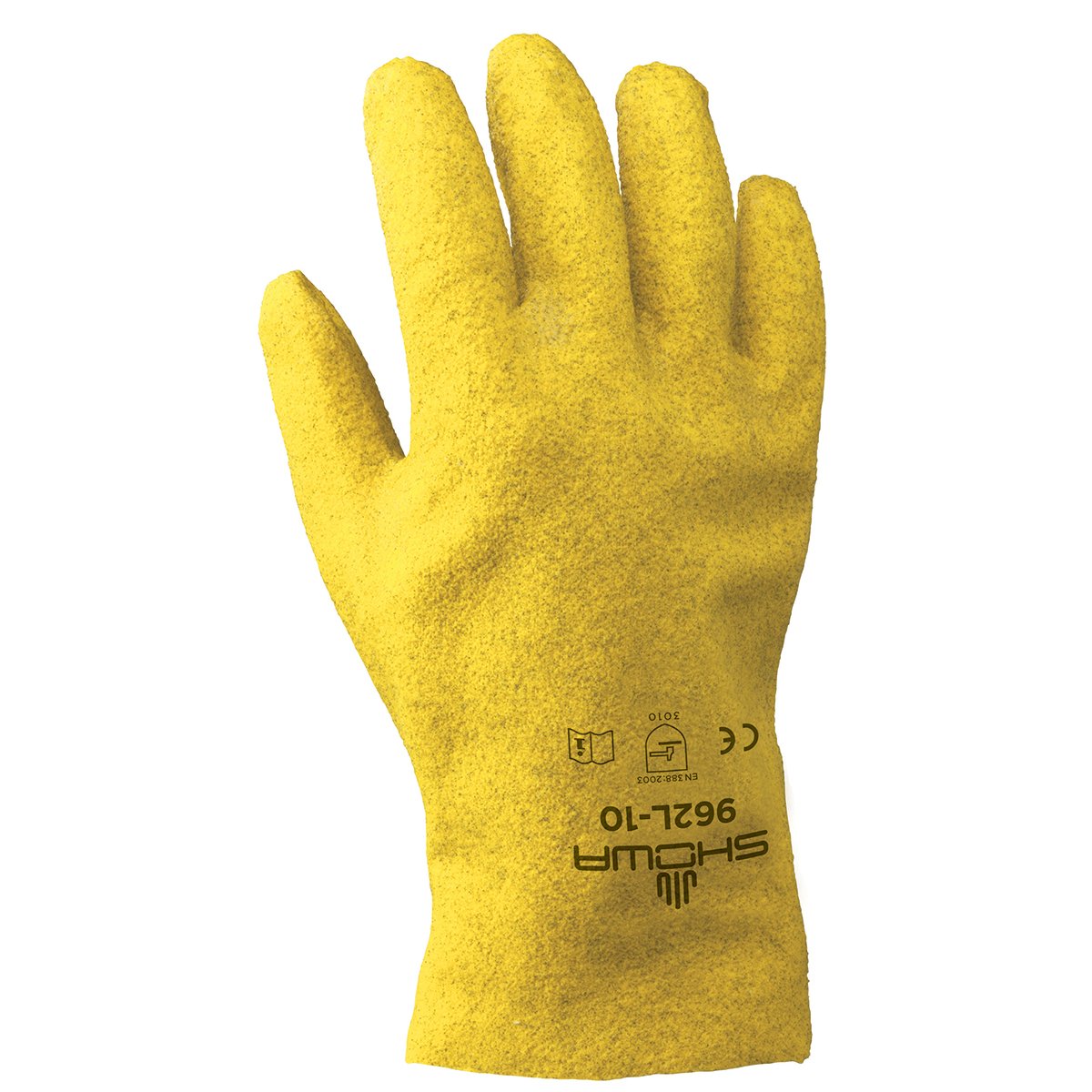 SHOWA 962 Fully Coated PVC Glove with Cotton Jersey Liner, Large (Pack of 12 Pairs)