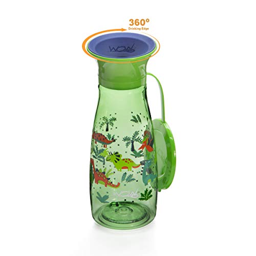 Wow Cup Mini 360 Sippy Cup, 12 oz, 2 Pack (Blue/Green)