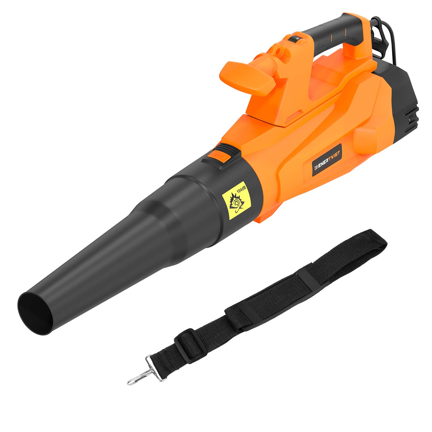 Enertwist Leaf Blower, 15-Amp Corded Electric Leaf Blower 137MPH 607CFM Variable Speed 8000~17000rpm w/ 1.2M Adjustable Shoulder Strap, 10Ft Power Cord, Cord Retention and Auxiliay Handle, ET-LB-1800