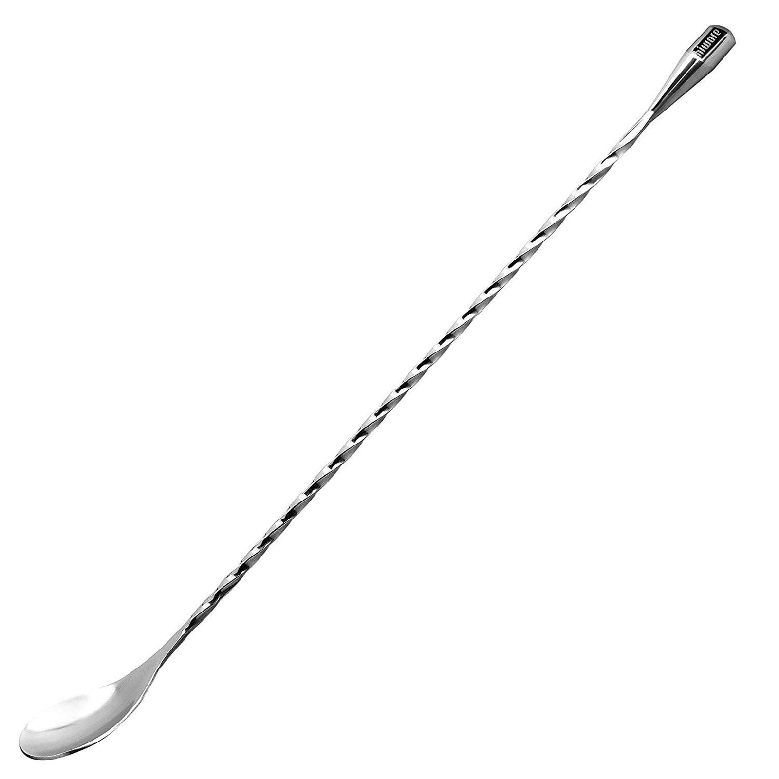 Hiware 12-Inch Bar Spoon, Set of 2, Stainless Steel Mixing Spoons, Spiral Pattern Bar Cocktail Shaker Spoon