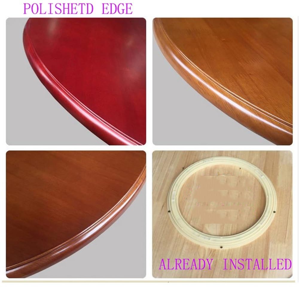 Generic Turntable Rotating Lazy Susan 30in 40in Wooden Dining Table Serving Tray Wine Red Large Serving Plate ForHomes & Restaurants,360° Swivel,Silent,Smooth (Color : Burgundy, Size : 80 cm (30 in)
