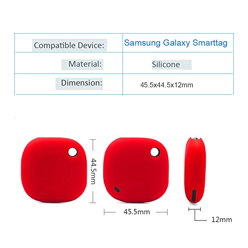 SKZIRI 3in1 for Galaxy SmartTag and Smarttag+ Plus Tracker Locator Case Cover Set Skin with Keychain Anti-Scratch Lightweight Soft Protective Sleeve Skin Cover
