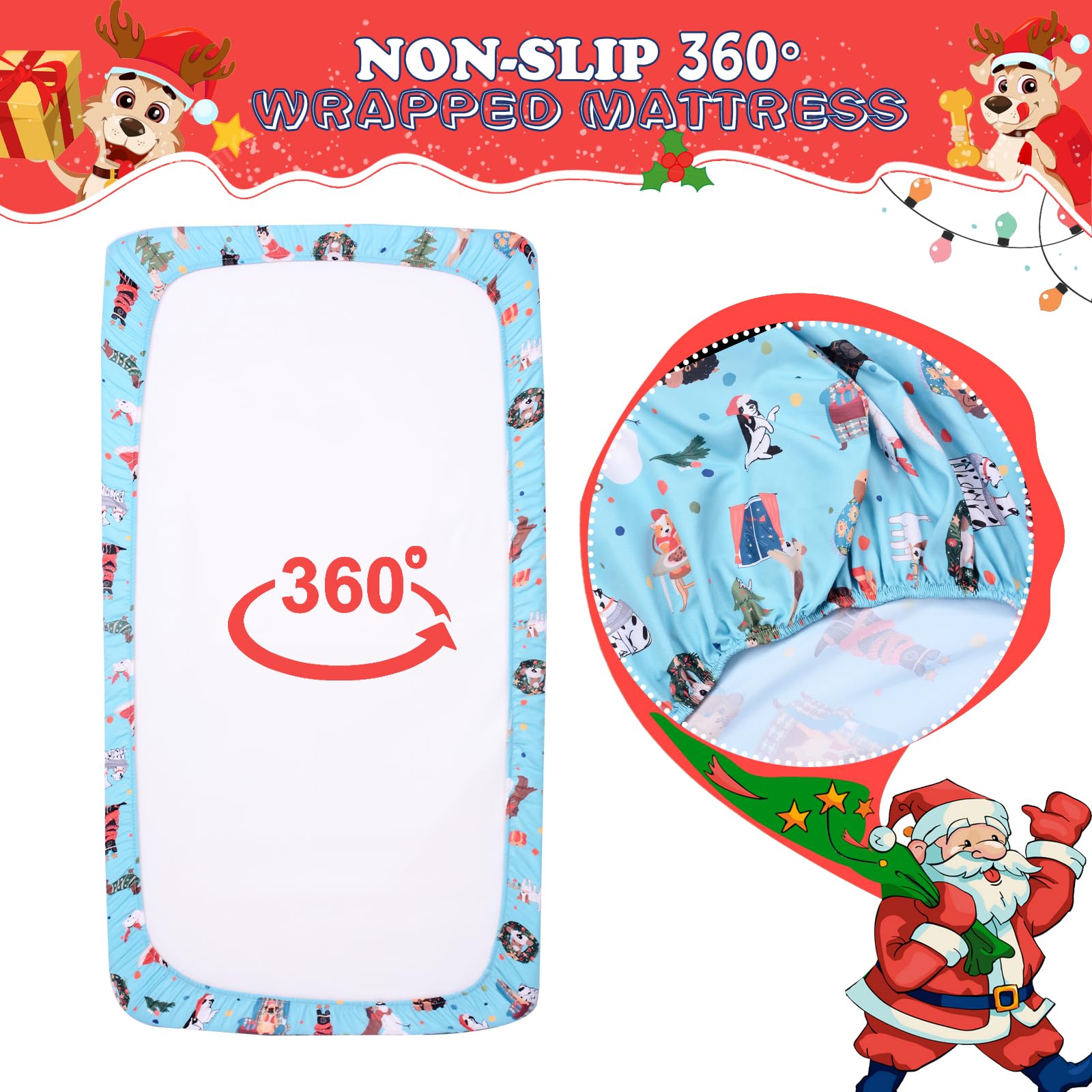 Mini Crib Sheets for Boys and Girls,SUYFHDC 38 * 24in Crib Sheets, Soft and Cozy Crib Sheets, Crib Sheet for Standard Crib and Toddler Mattresses - 1 Pack