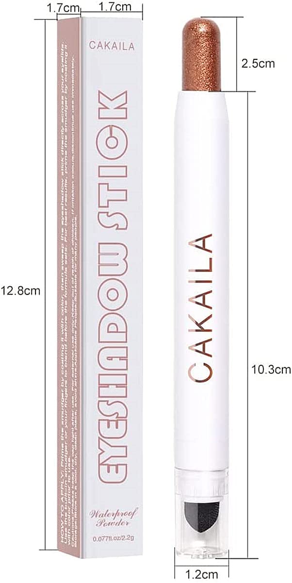 Go Ho Matte Cream-to-Powder Eyeshadow Stick,2 in 1 Eyeshadow Pencil Crayon Eye Brightener Stick,Smooth Easy To Color Waterproof,12 Desert Flesh Matte