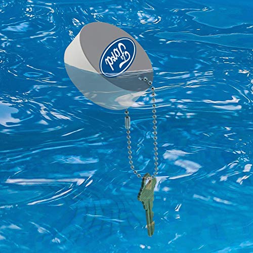 GRAPHICS & MORE Ford Motor Company Blue Oval Logo Floating Keychain Round Foam Fishing Boat Buoy Key Float