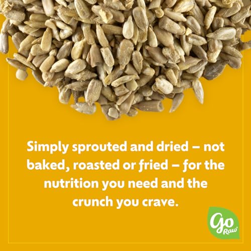 go Raw with Sea Salt Sprouted Organic Bag Keto Vegan Gluten Free Snacks Superfood, Sunflower Seeds, 14 Oz