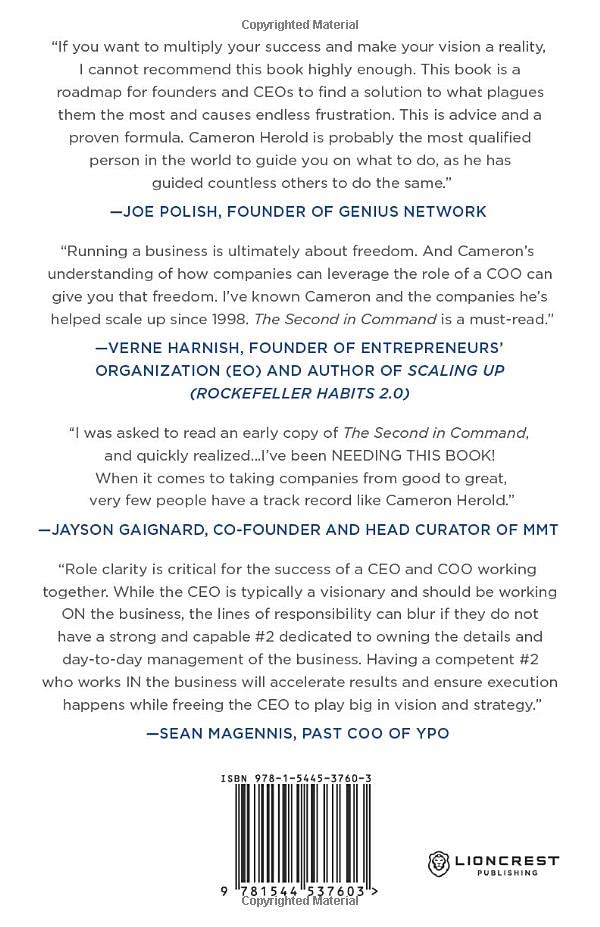 The Second in Command: Unleash the Power of Your COO