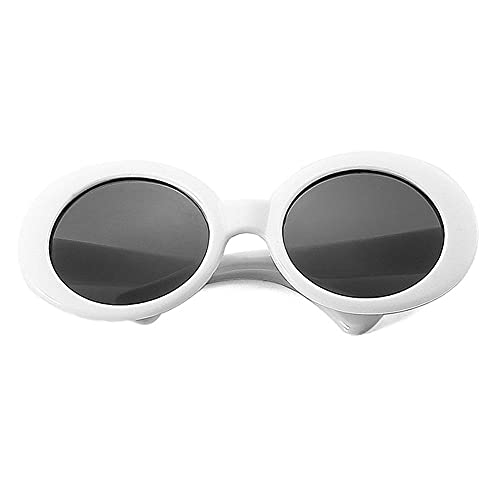 REBABA Cat Sunglasses Cool Plastic Dog Sunglasses Pet Cute and Funny Sunglasses Dog Cat Cosplay Party Costume Photo Props(White)