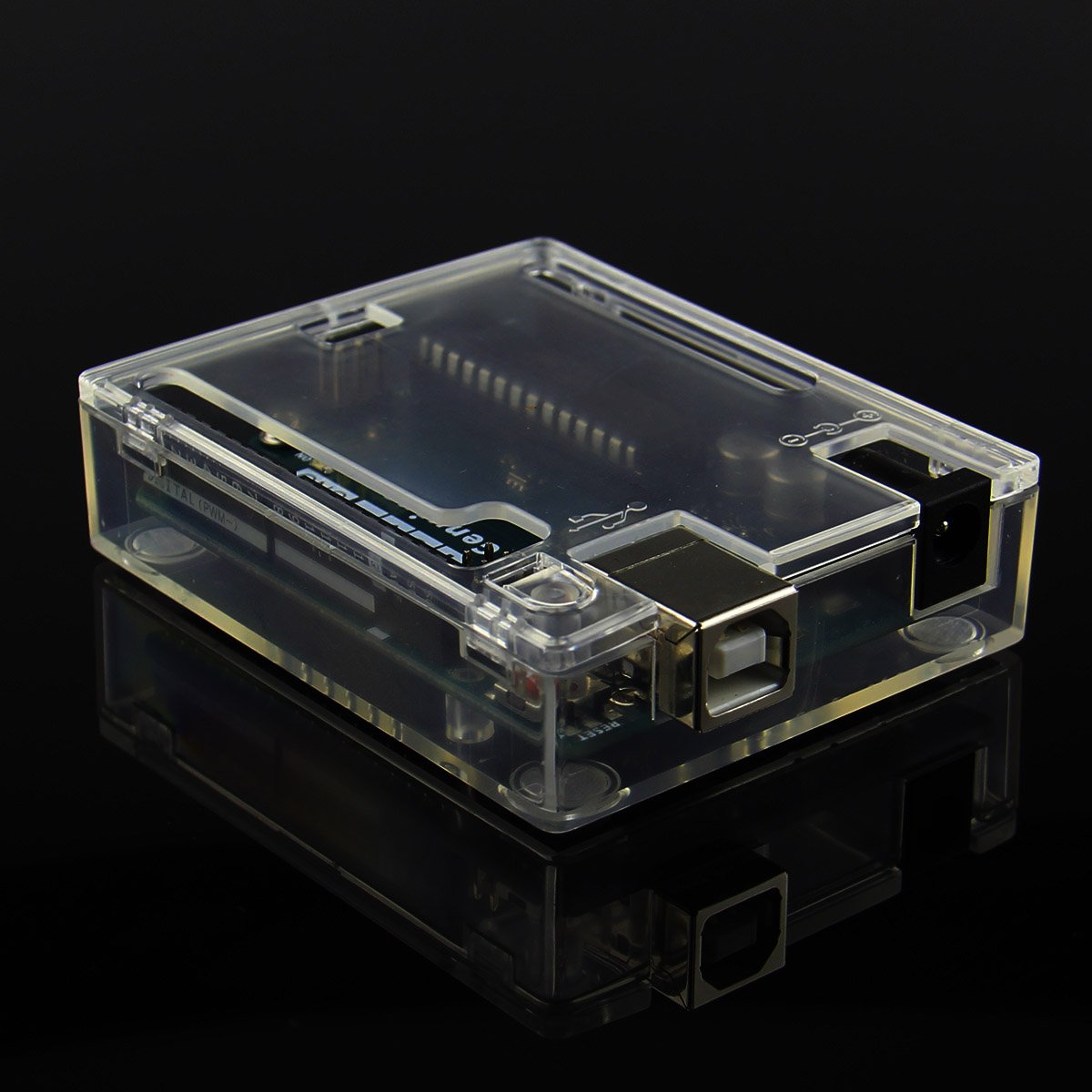 Geekworm UNO R3 Case | Protective Enclosure ABS Computer Box for Arduino UNO R3/UNO WiFi REV2/UNO REV3- Black