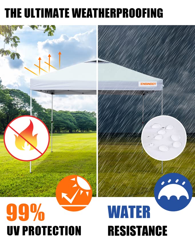 ENGiNDOT 10x10 Pop up Canopy Tent, Easy up Instant Canopy with Sidewall, Water Resistance Outdoor Canopy for Party/Exhibition/Picnic