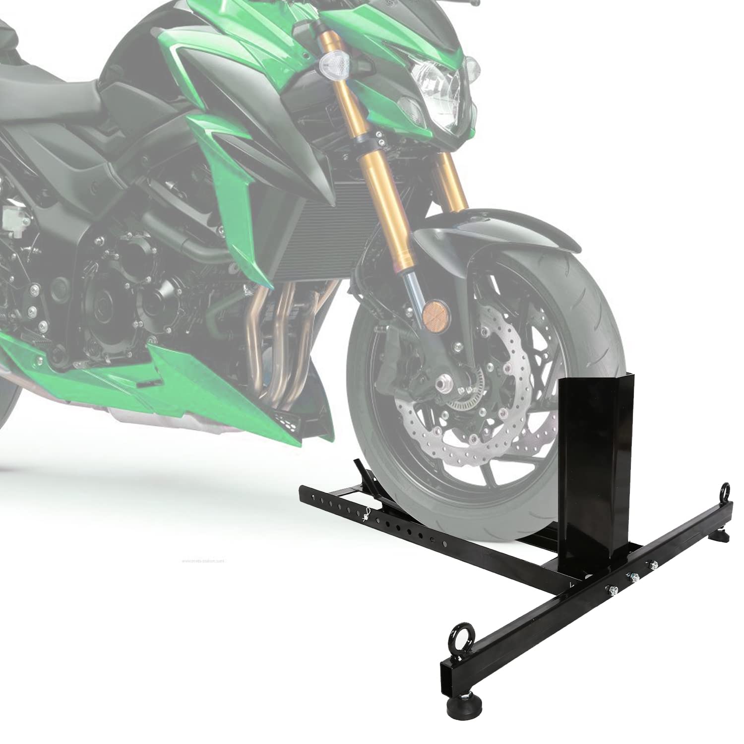 EGO BIKE Adjustable Motorcycle Wheel Chock Upright 1800lb Capacity Adjustable Motorcycle Stand Wheel Tire Chock for 15"-22" Wheels