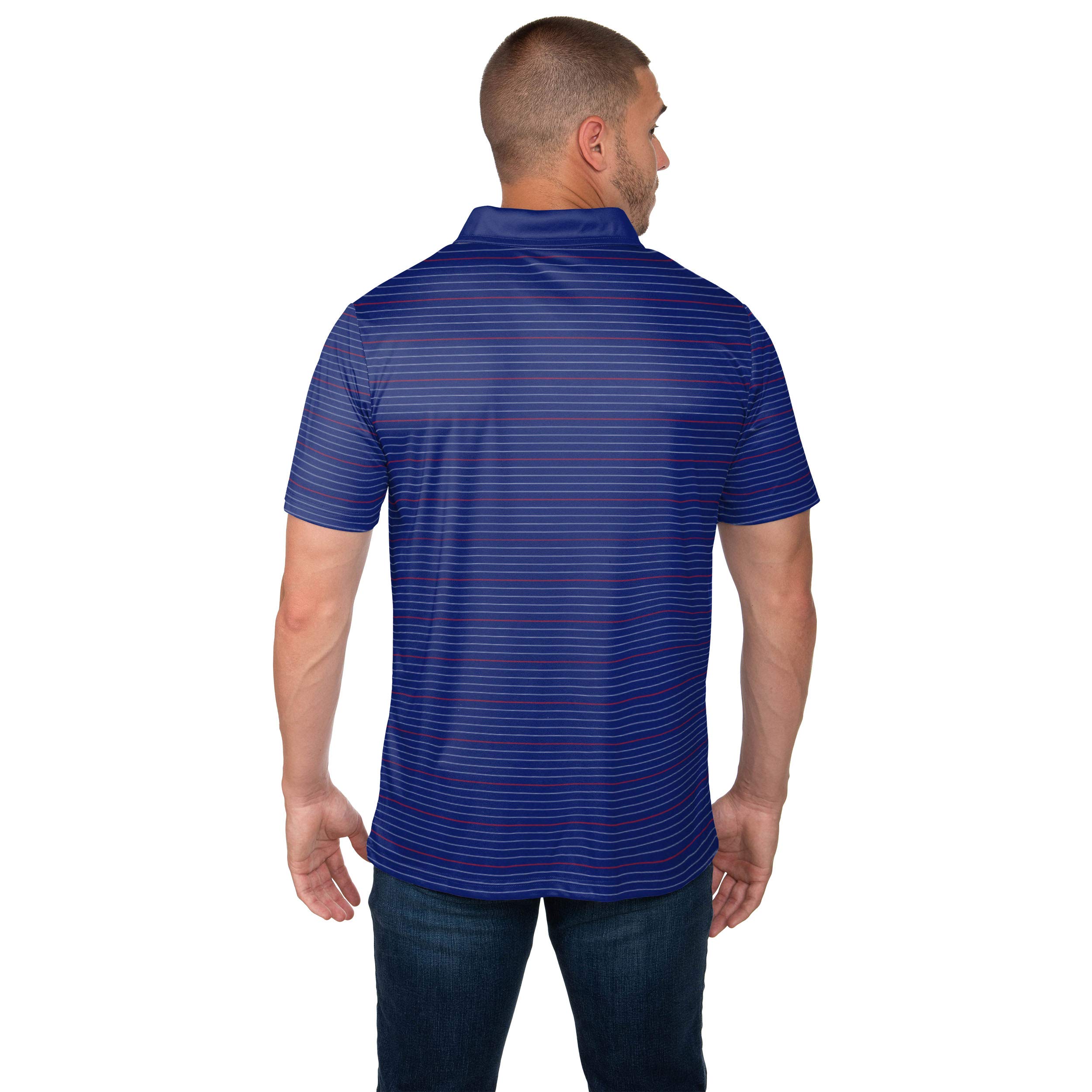 FOCO New York Giants NFL Mens Striped Polyester Polo - L