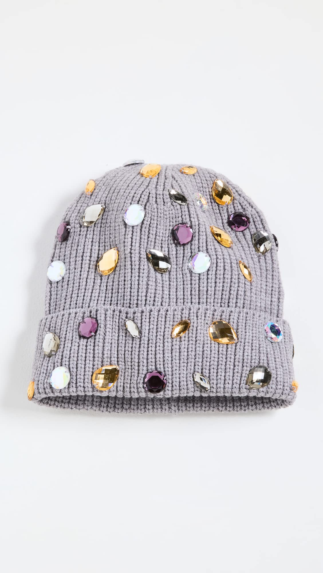 Lele Sadoughi Women's Candy Crystal Beanie, Dove Grey, One Size