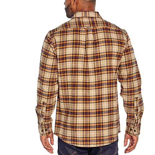 Eddie Bauer Bristol Men's Flannel Shirt - Khaki Plaid XX-Large