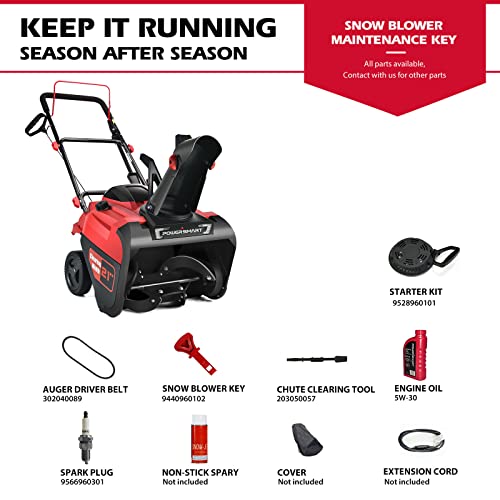PowerSmart Snow Blower Gas Powered 21-Inch, 212cc Engine, LED Light, Single-Stage Snowblower PS21