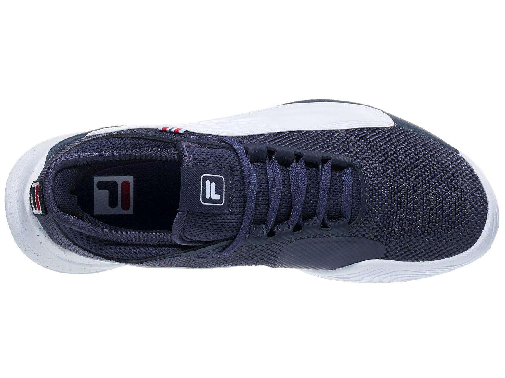 Fila Mondo Forza Womens Tennis Shoe White/Fila Navy/White (US Footwear Size System, Adult, Women, Numeric, Medium, 7.5)
