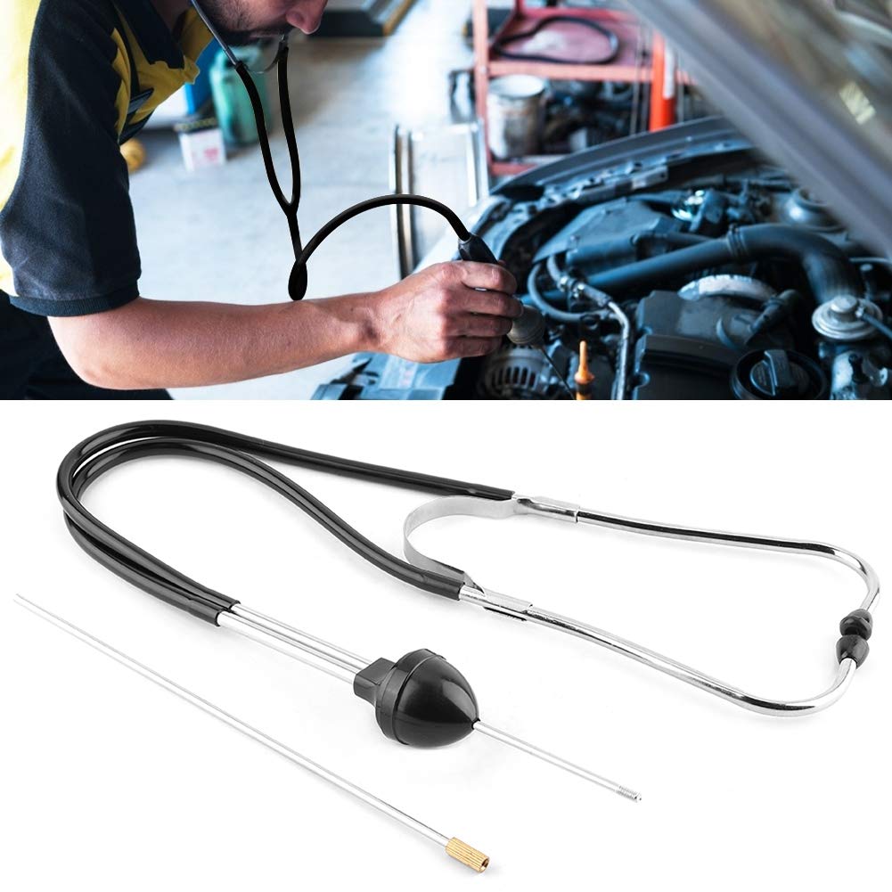 Engine Tester, Auto Stainless Steel Mechanics Cylinder Stethoscope Car Engine Diagnostic Tool Hearing Tool