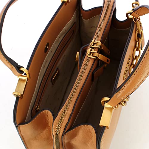 GUESS Womens Kristle Girlfriend Satchel, Caramel, One Size US