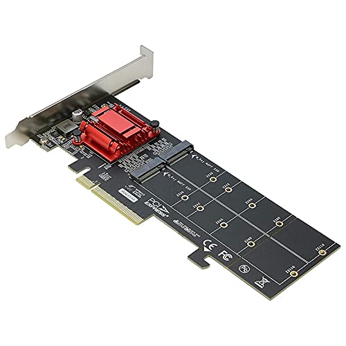 LABELLE NVMe PCIe Adapter,M.2 NVMe SSD to PCIE 3.1 X8/X16 Card Support M.2 (M Key) NVMe SSD 22110/2280/2260/2242