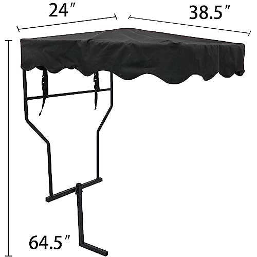 MOOFI Mobility Scooter Sun Shade Canopy, Tear-Resistant Anti-UV Waterproof Accessory Sun Shade for Scooters & Power Chairs (Works with 1" X 1" Hitch Receiver Equipped) 37.4" x 28" x 53.2β