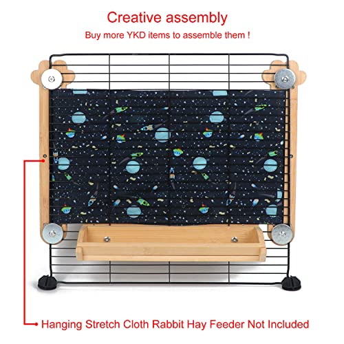 Natural Bamboo Small Animal Feeder Box, Hanging Rabbit Food Bowl, Chinchilla Cage Feeder Bowl, Feed Box for Chinchilla, Guinea Pig, Rabbit