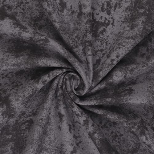 Mook Fabrics Flannel Snuggy PRT Marble, Dk Grey