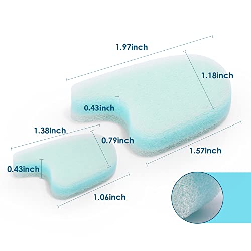 Kimihome 12 Packs Foam Toe Separator,Toe Gasket-Redress Overlapping Toes, Prevent Friction and Release Pressure, Relieve The Pain Caused by Bunions