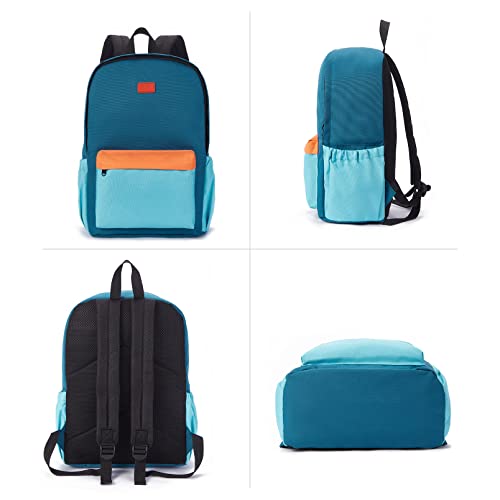 Telena School Backpack for Boys Lightweight Middle High School Backpack Bookbag for Teen Girls Boys Kids, Blue