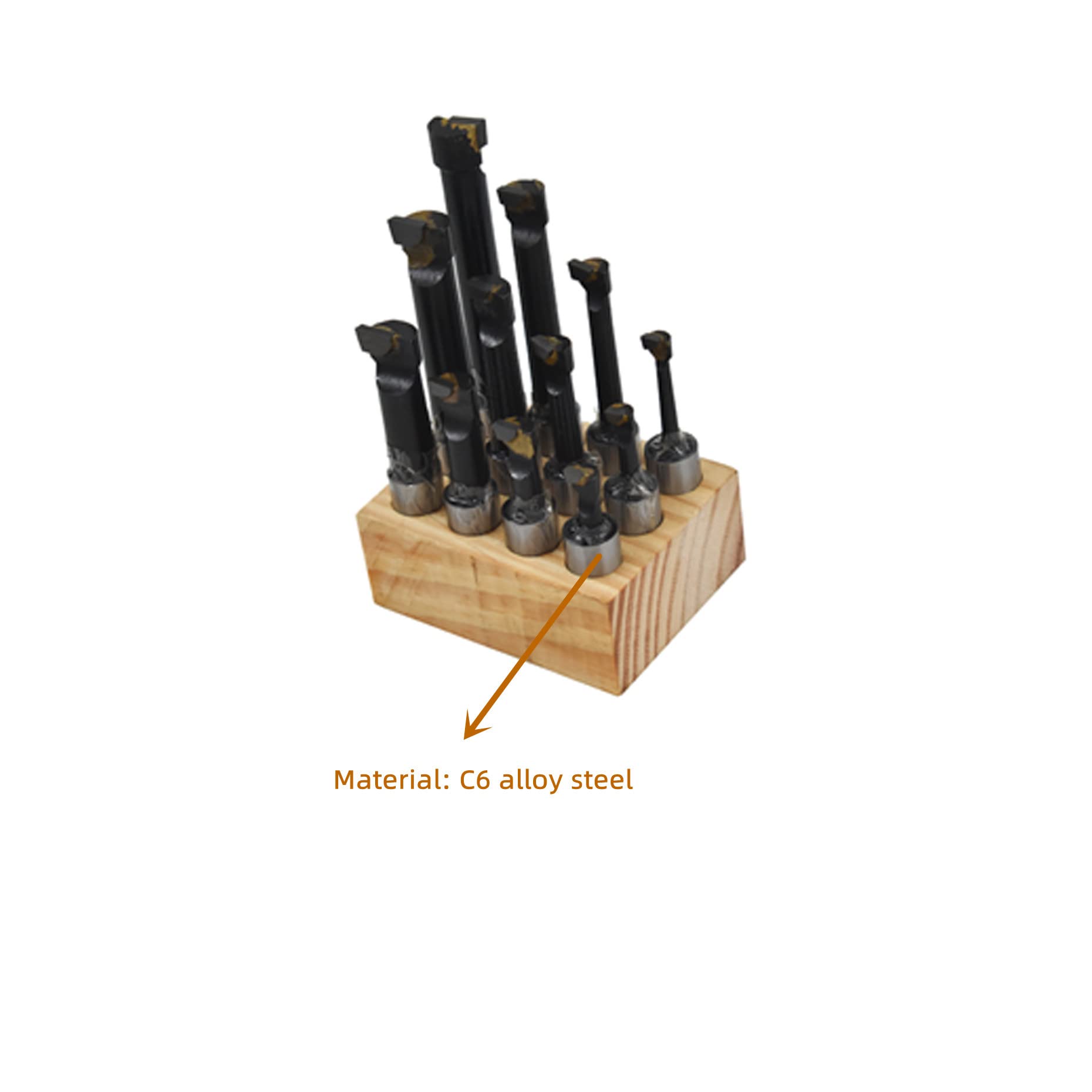 kimllier 5/8 Inch Shank Boring Bar Set C6 12 Pcs Carbide Tipped Bars Lathe Tool
