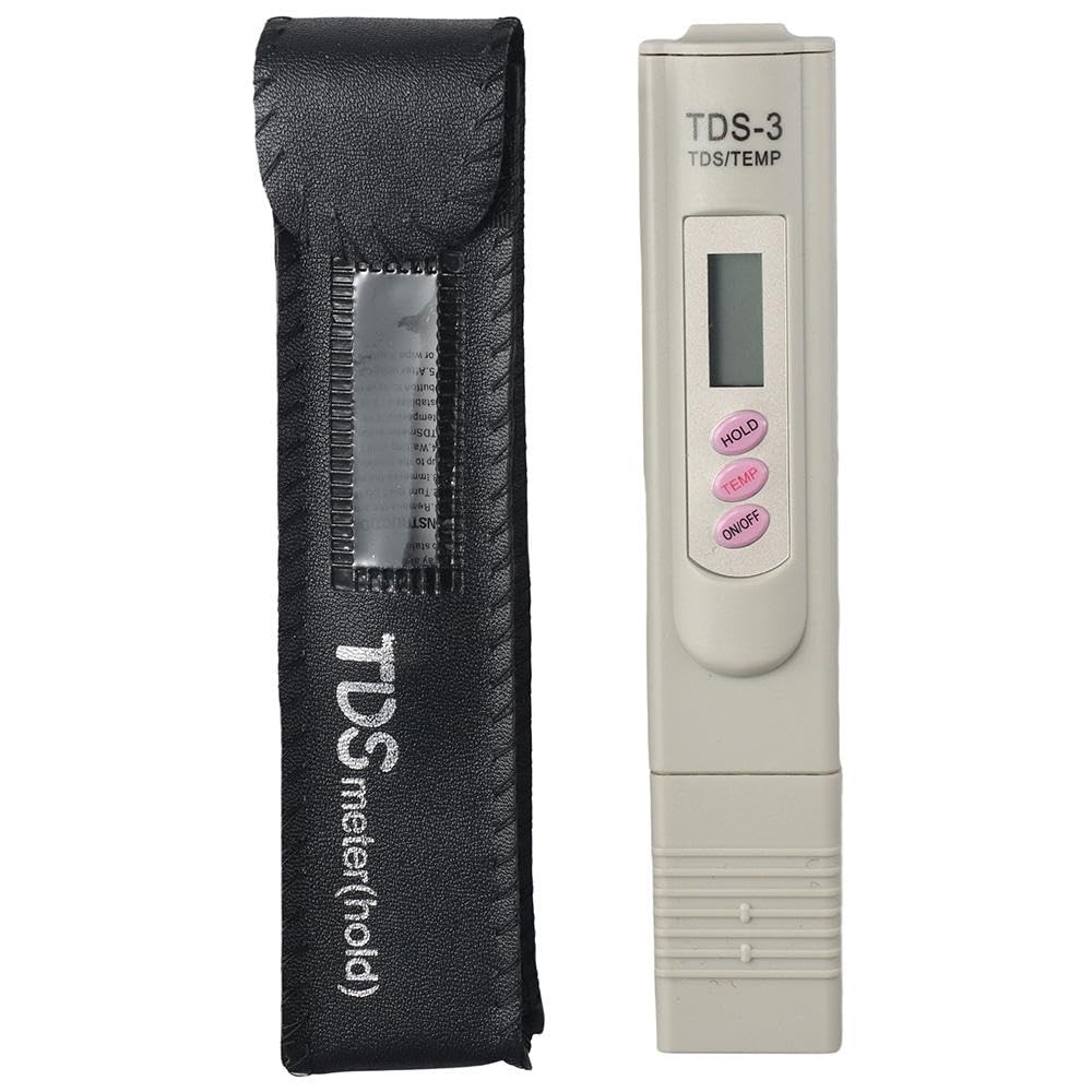 SHUATI Water Quality Tester Pen Large Backlit Screen with Carrying Case TDS-3 Digital TDS Meter Handheld 2 in 1 Water Analyzer Aquariums