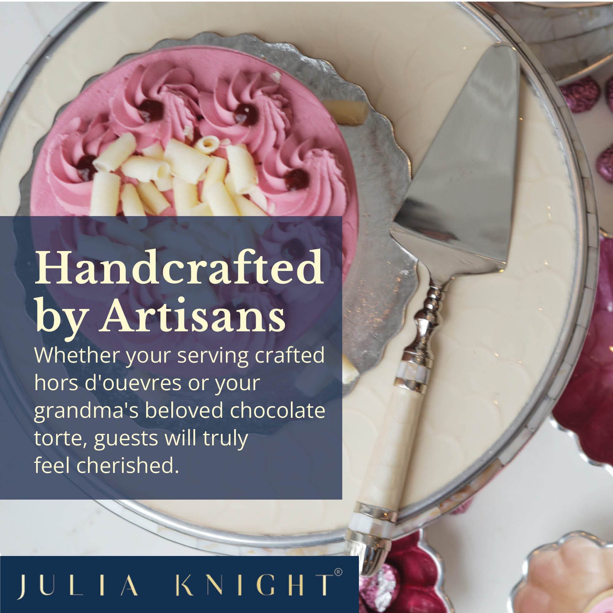 Julia Knight Classic Cake Server, Snow, White